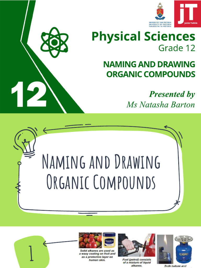 Gr12 Drawing Organic Compounds | PDF | Ester | Aldehyde