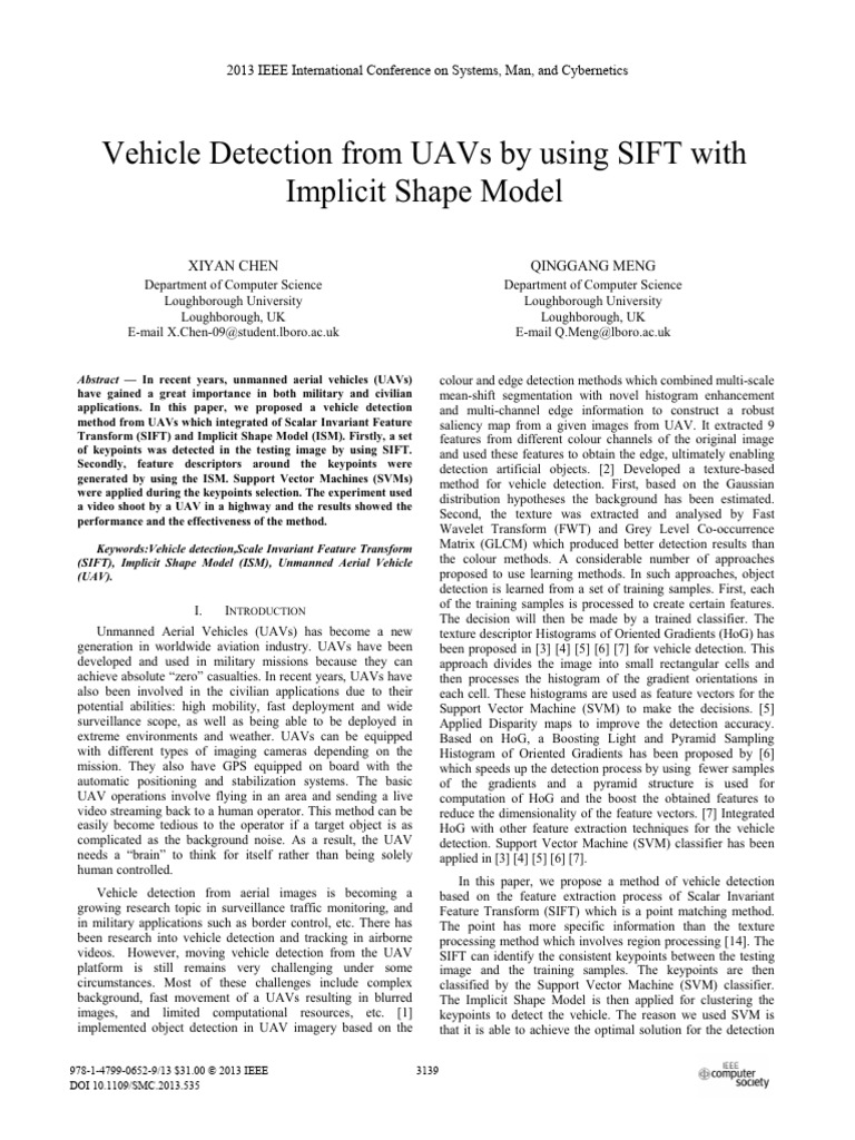 Chen, Meng - 2013 - Vehicle Detection From UAVs by Using SIFT With Implicit Shape Model ...