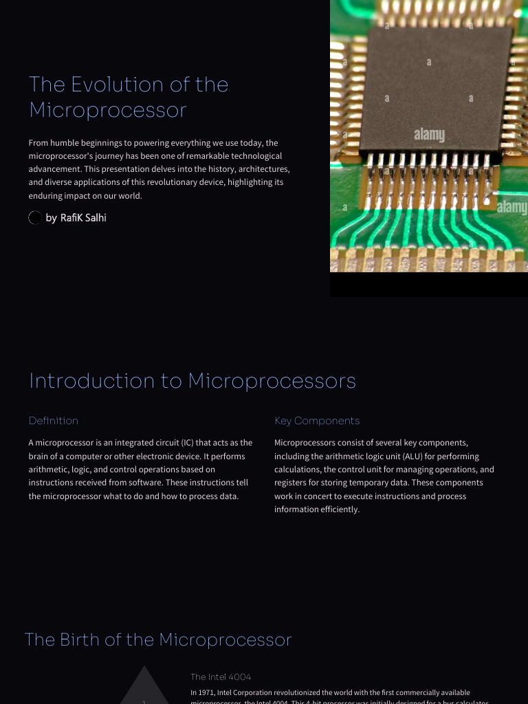 The Evolution of The Microprocessor | PDF | Central Processing Unit | Microprocessor