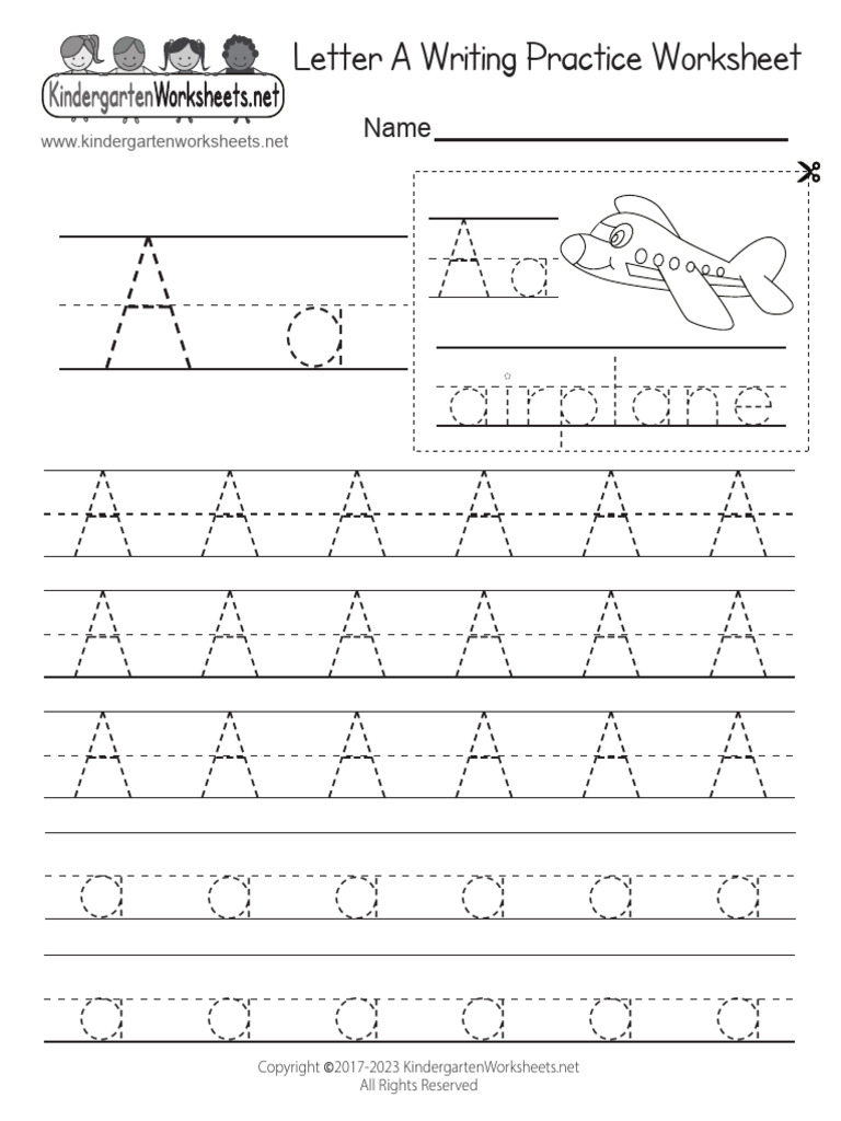 Letter A Writing Practice Worksheet | PDF