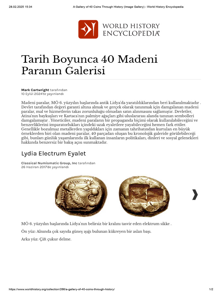 A Gallery of 40 Coins Through History (Image Gallery) - World History ...