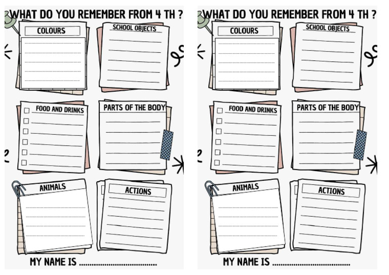 What Do You Remember From 4th Year | PDF