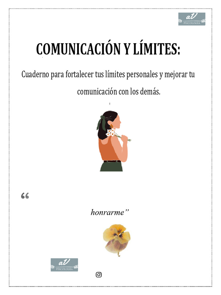 CUADERNO DE LÍMITES Y COMUNICACIÓN. para Fortalecer Tus Límites ...