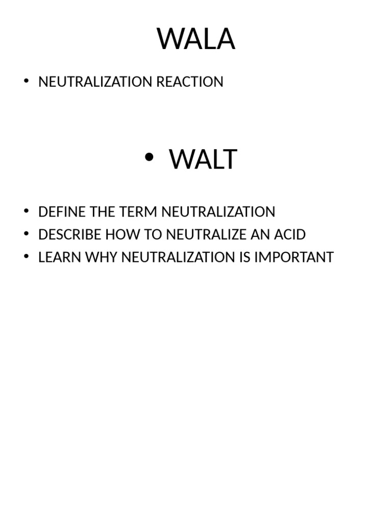 Neutralization Reaction | PDF | Acid | Chemical Substances