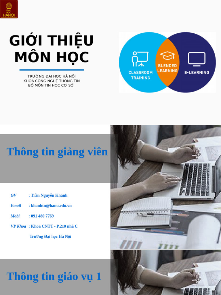 Gioi thieu mon hoc UDCNTT Final | PDF