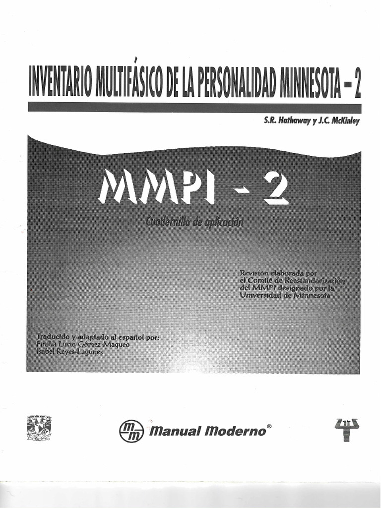 Cuadernillo MMPI 2 | PDF