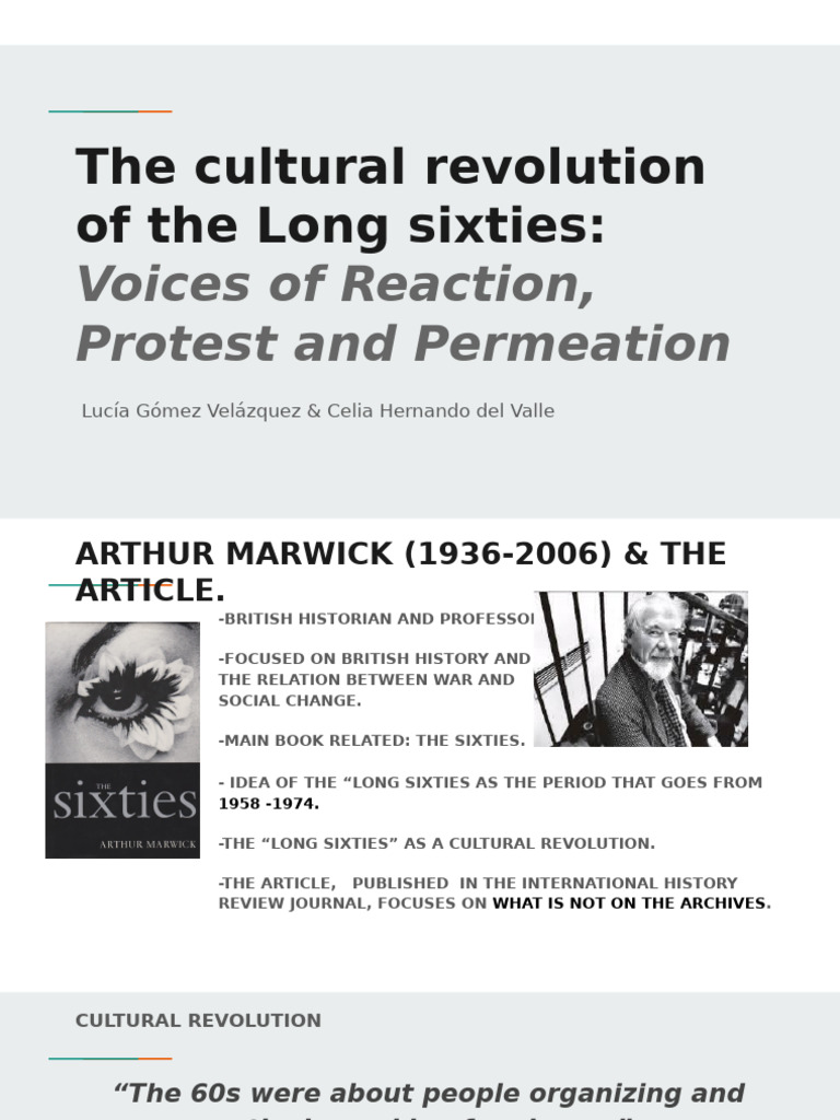 Cultural Revolution of the Long Sixties | PDF | Counterculture | Ideologies