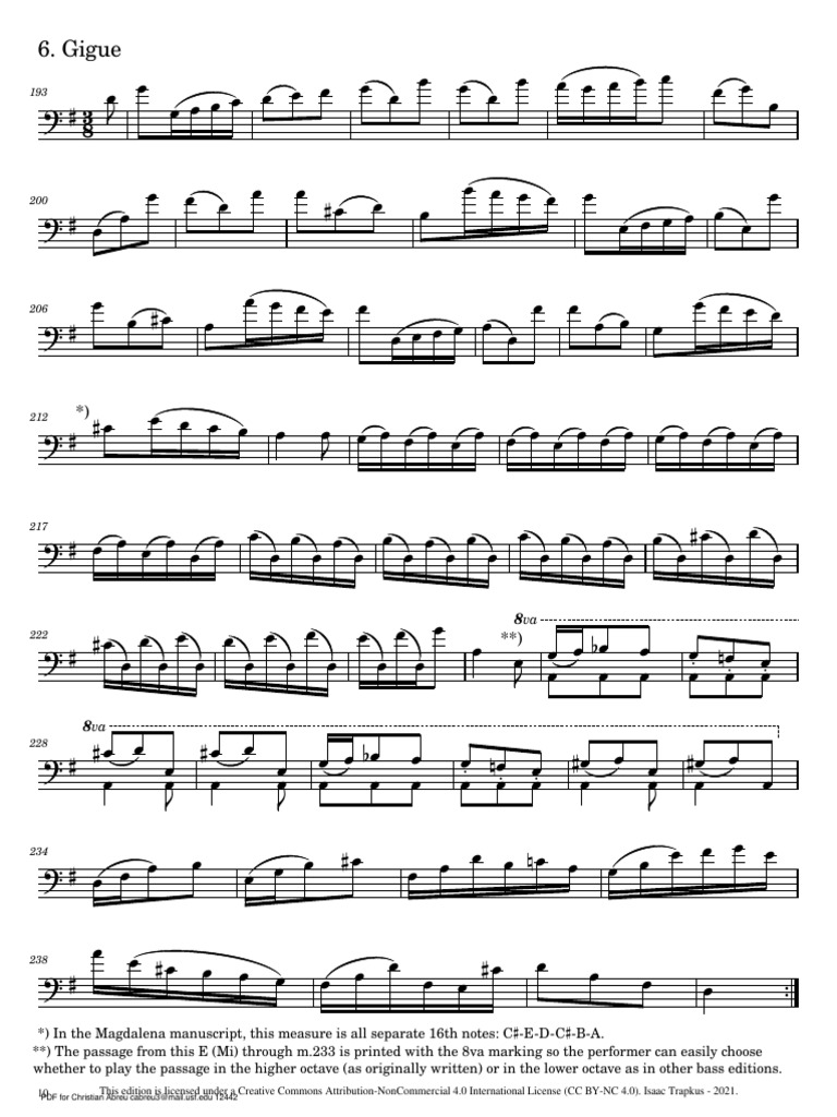 Bach Gigue 3 | PDF | Musical Compositions | Music Theory