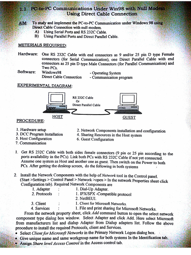 PC - To - PC Communication - Manual | PDF