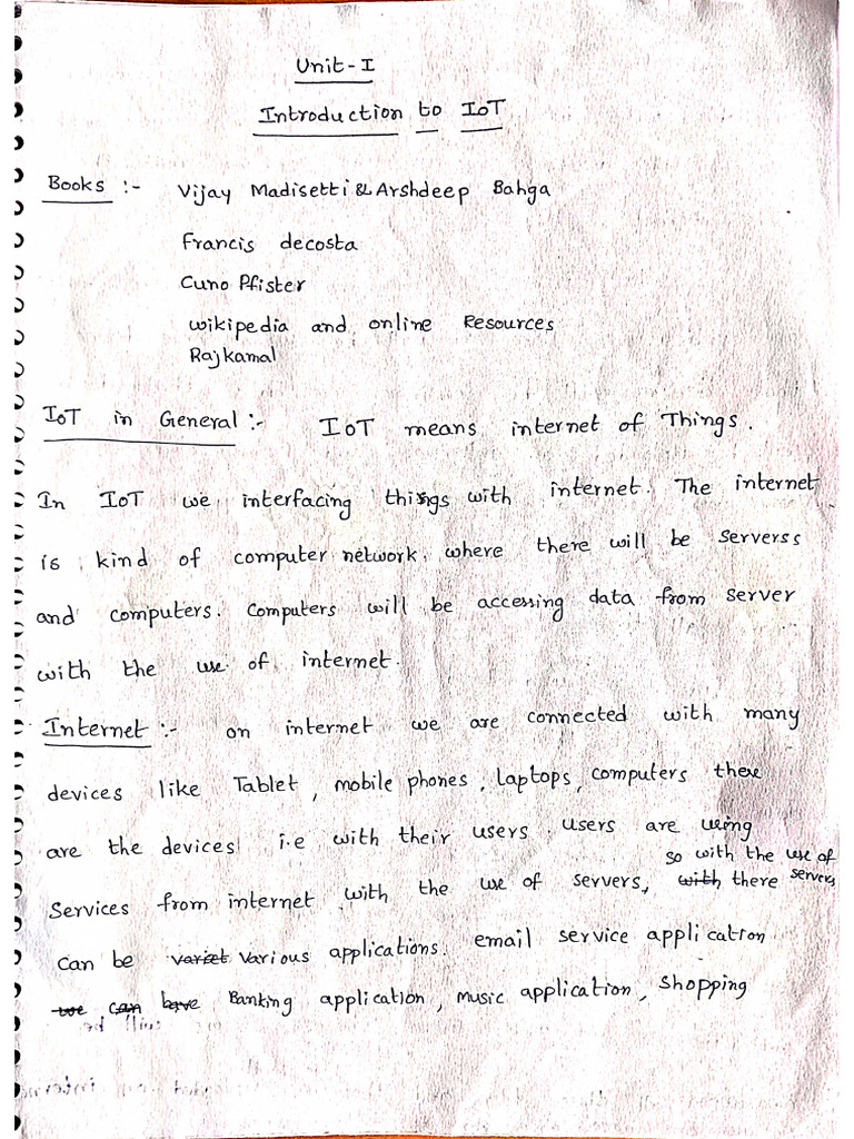 Iot Unit-1 Notes | PDF