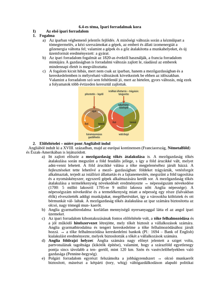 6.4-Es Téma, Ipari Forradalmak Kora | PDF