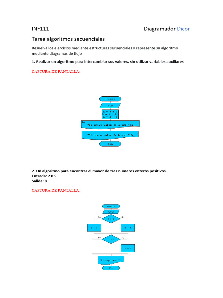 Ejercicios INF-111 | PDF