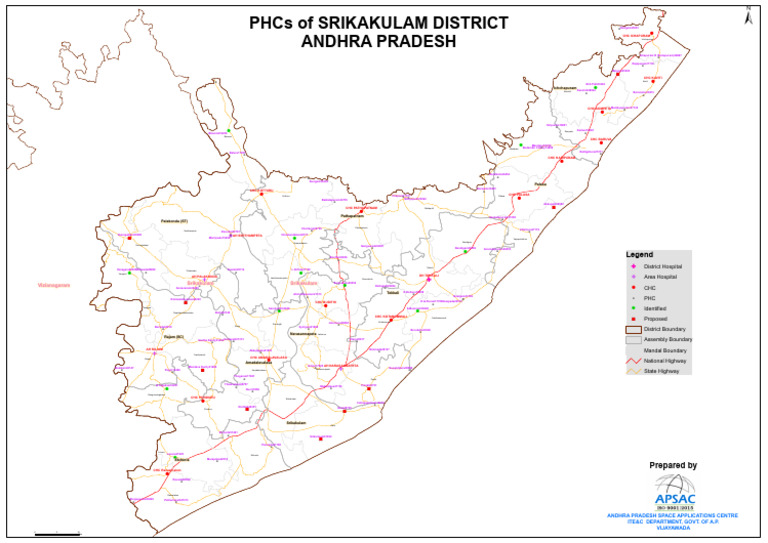 Srikakulam District PHC and Mandal Map | PDF