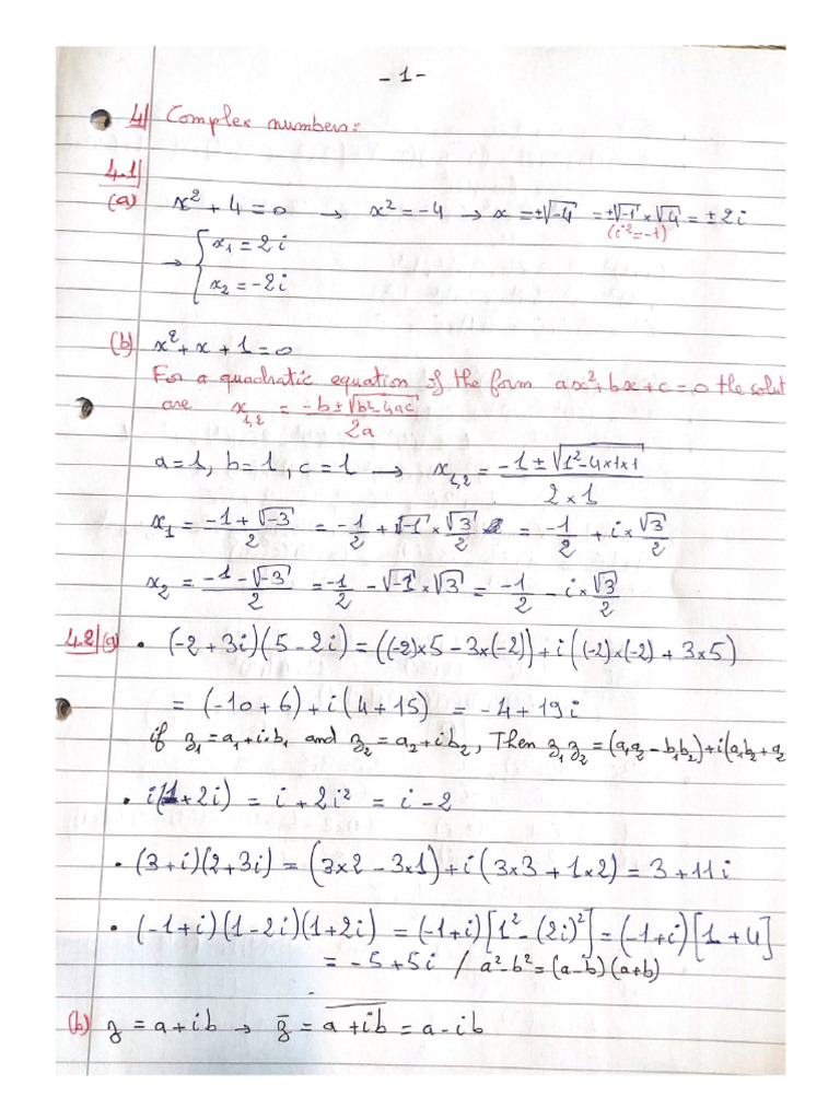 Complex Numbers | PDF