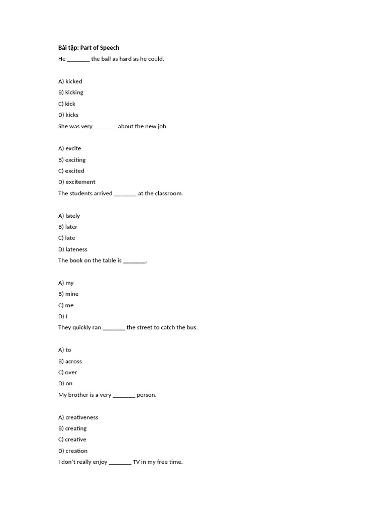 English Grammar Quiz | PDF