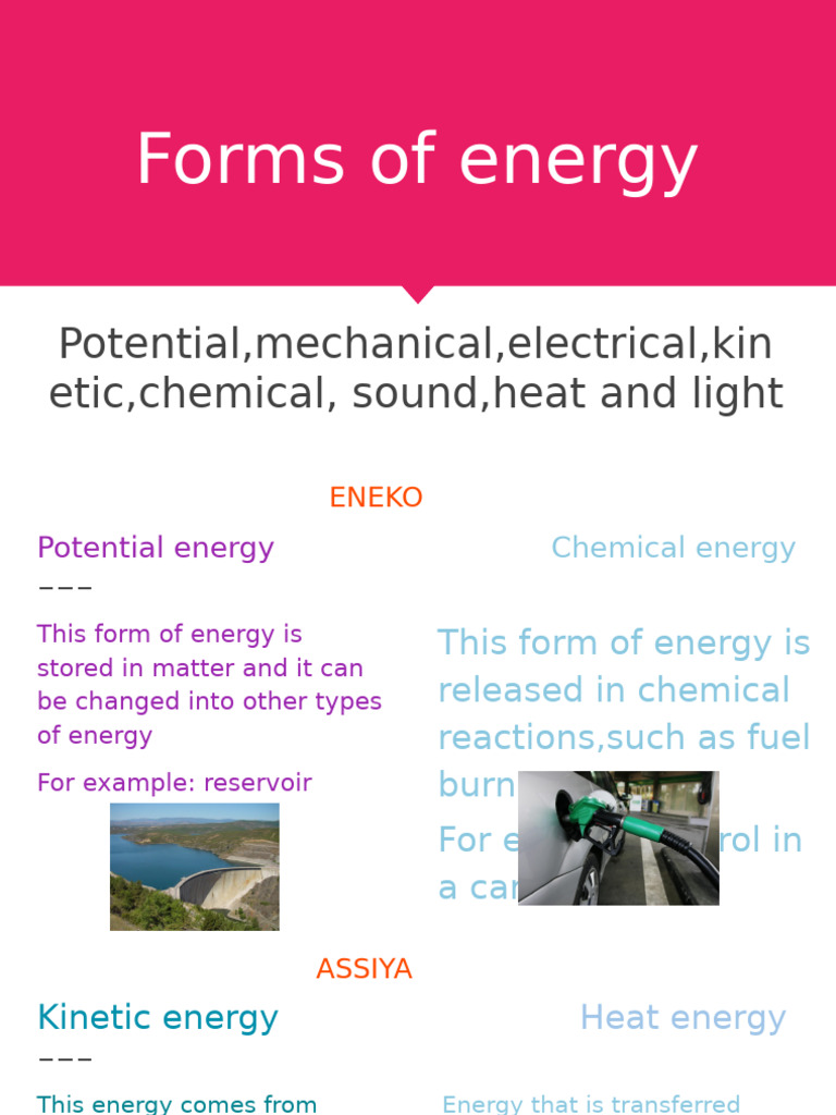 Forms of Energy | PDF