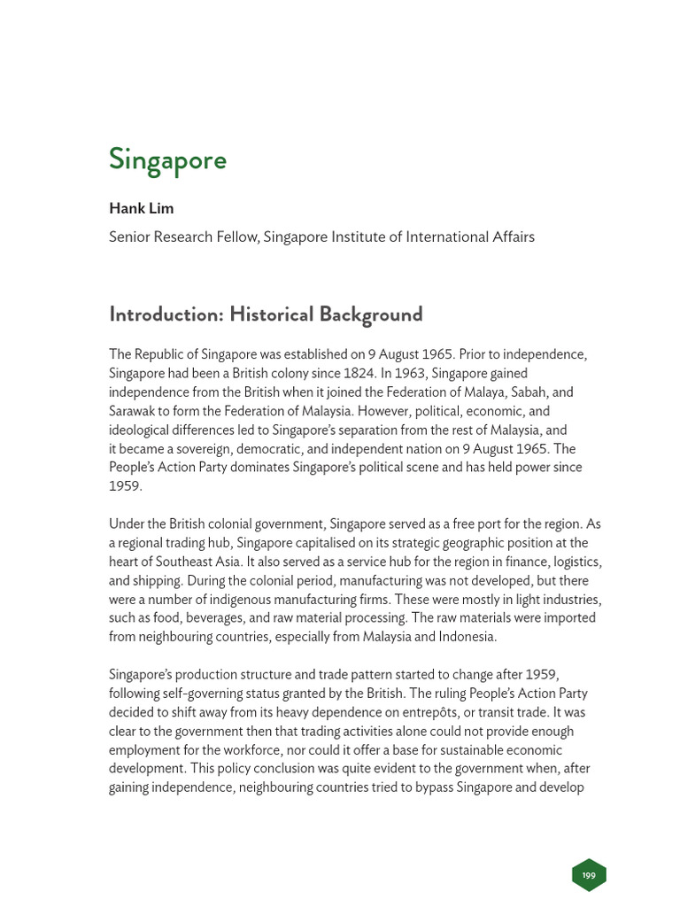 3.11.ASEAN 50 Vol 3 Country Reports Singapore | PDF | Asean Free Trade ...