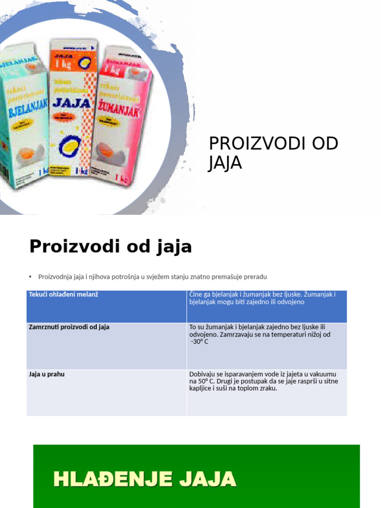 Proizvodi Od Jaja | PDF