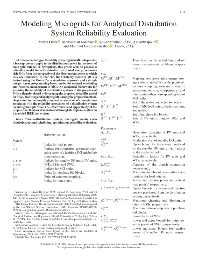 Modeling Microgrids For Analytical Distribution System Reliability