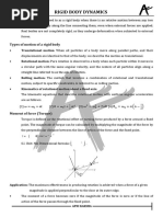 Rotational Dynamics Notes Class 12 | PDF