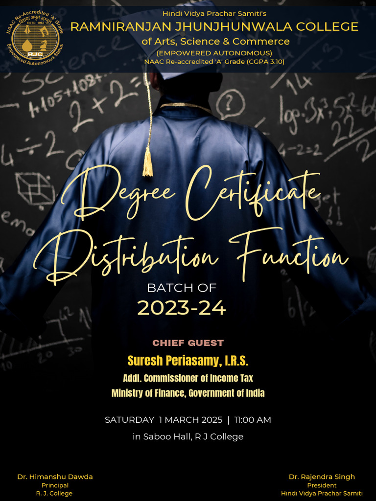Degree Certificate Distribution Function 2023-24 Batch - 20250224 ...