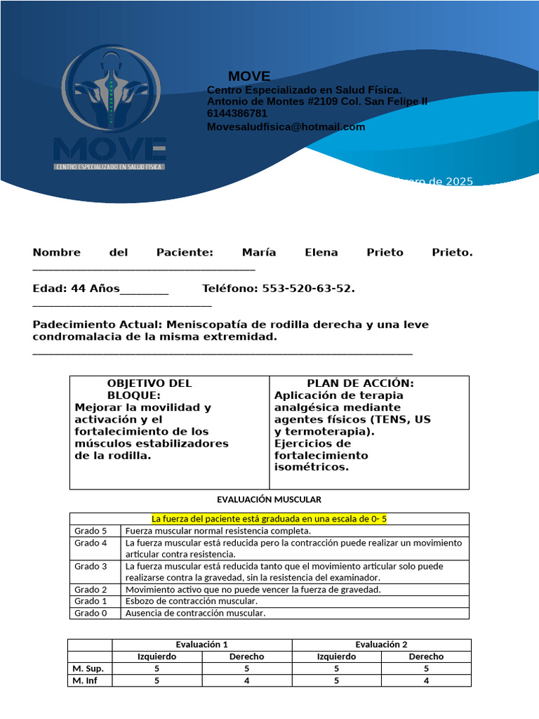 Bitacora de trabajo Maria Elena Prieto 2 | PDF | Rodilla ...