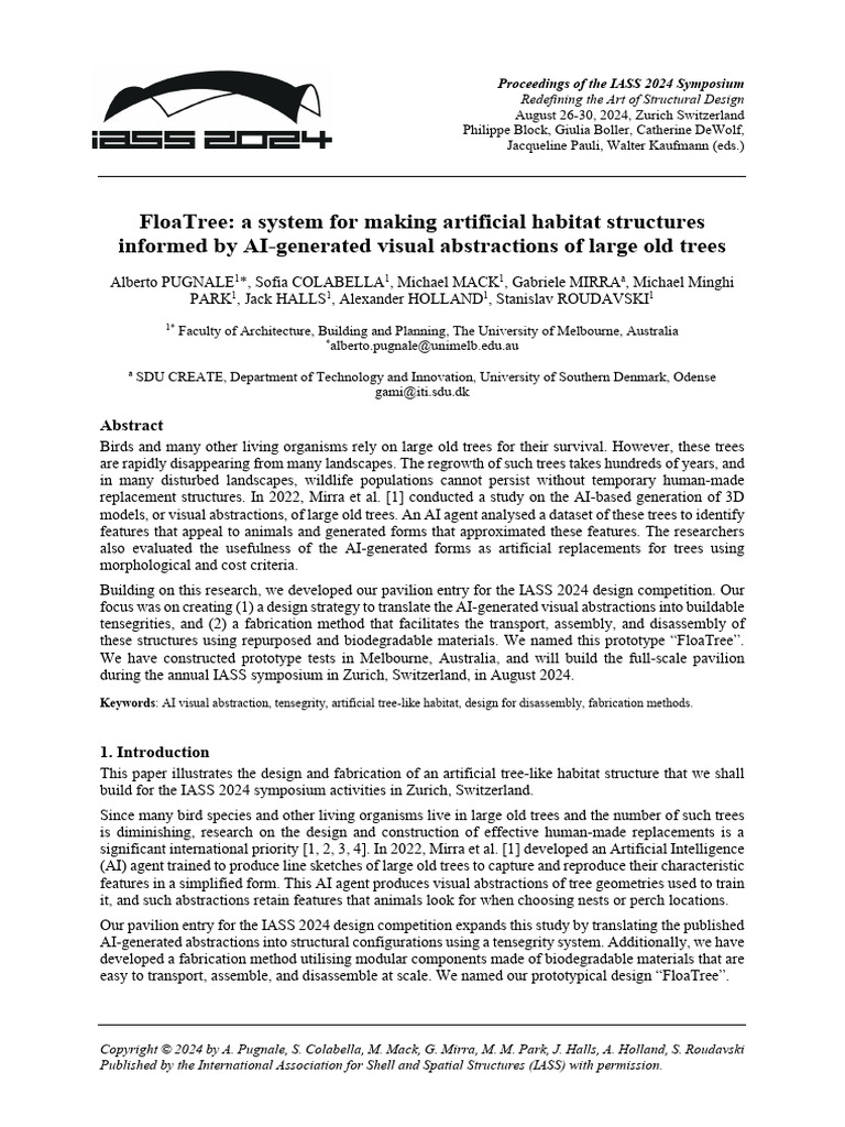 FloaTree- a system for making artificial habitat structures informed by AI-generated visual ...