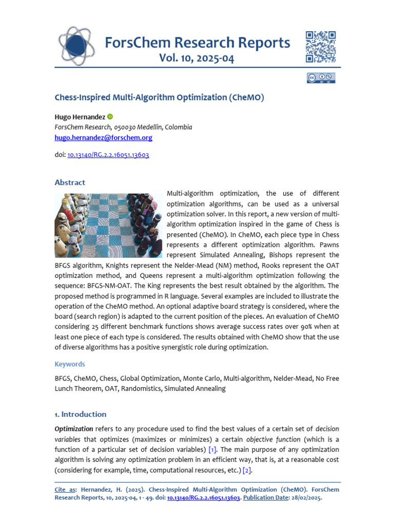 FRR 2025-04 Chess-Inspired Multi-Algorithm Optimization (CheMO) | PDF | Mathematical ...