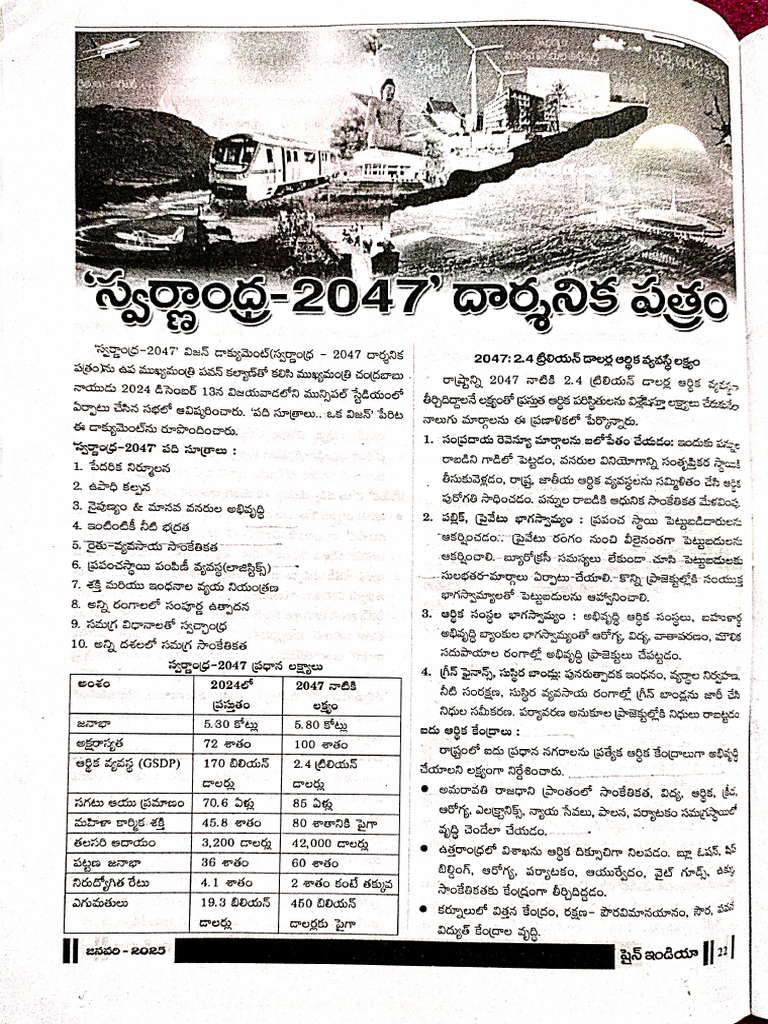 Swarna Andhra Vision 2047 | PDF