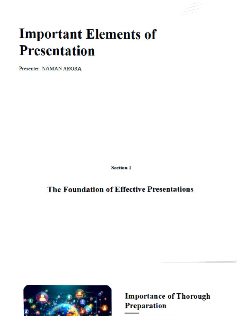 Important Elements of Presentation | PDF