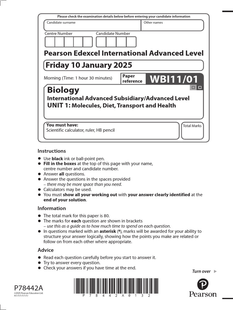 WBI11 Jan25 QP | PDF