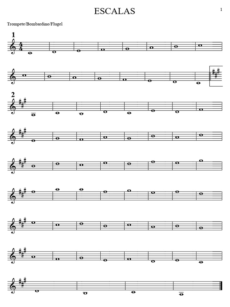 Escalas Trompete | PDF