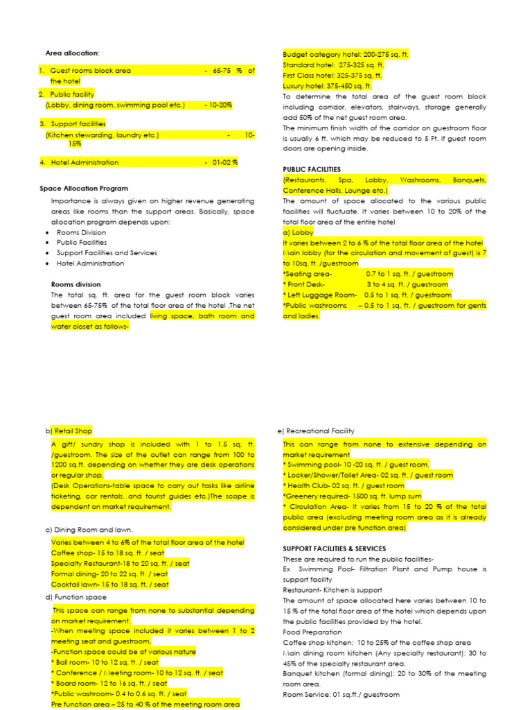 Space Allocation | PDF | Room | Hotel