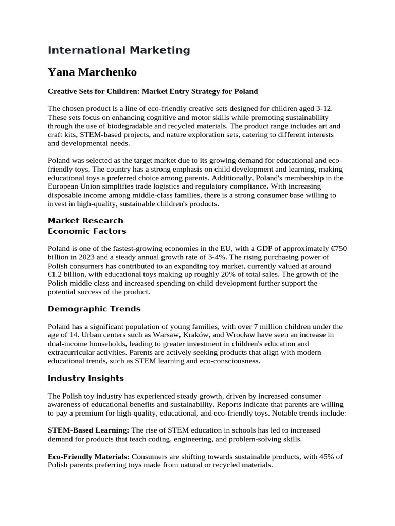 International Marketing - YM2 | PDF | Pricing | Market (Economics)