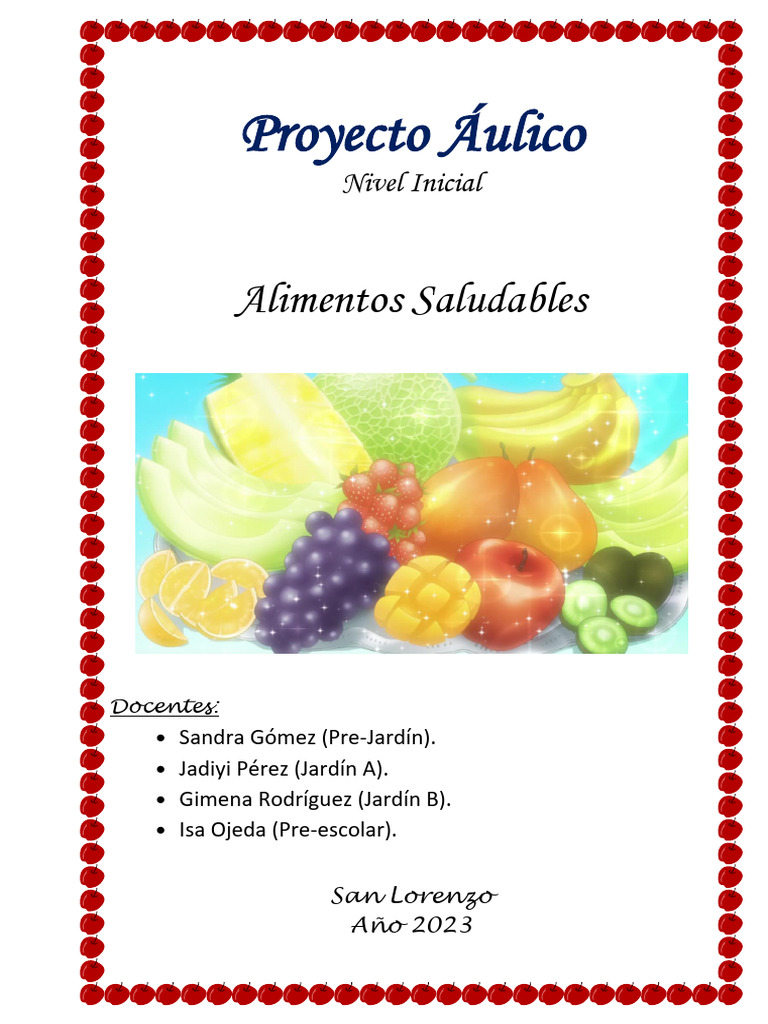 Proyecto de Alimentos Saludables Inicial | PDF | Fruta | Alimentos