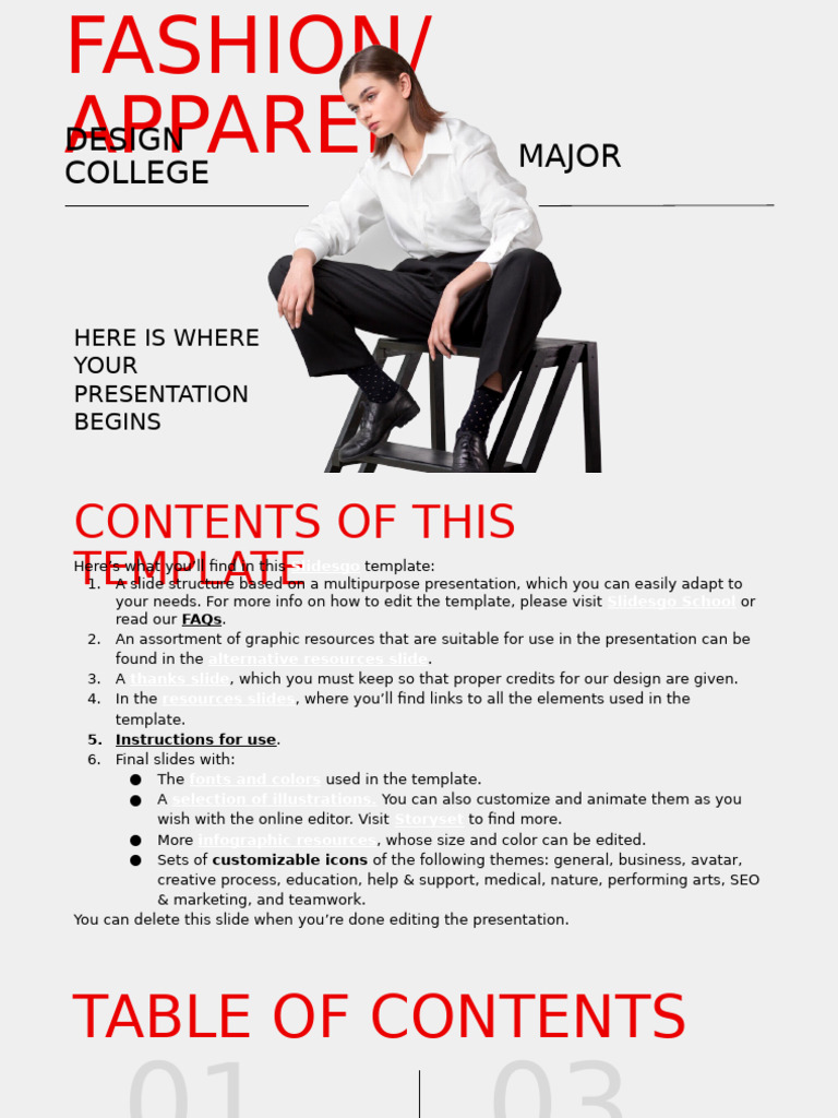 Fashion - Apparel Design College Major by Slidesgo | PDF | Planets ...