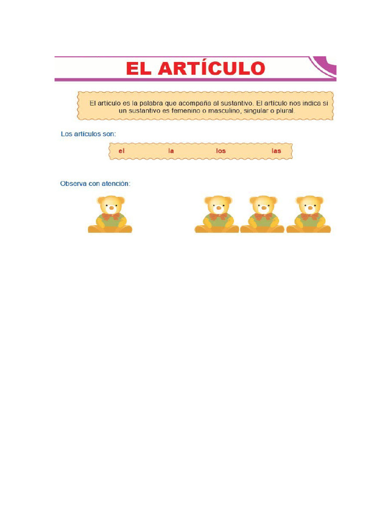 Articulo Genero Pronombre | PDF