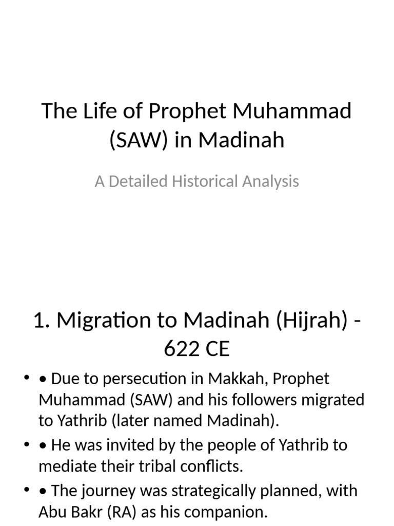 Life of Prophet Muhammad in Madinah Advanced | PDF | Muhammad | Medina
