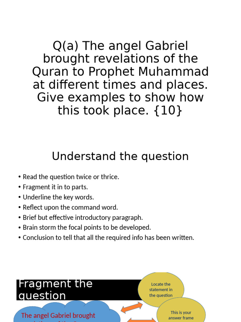 How To Answer Question On Revelation of Quran | PDF | Quran | Islam