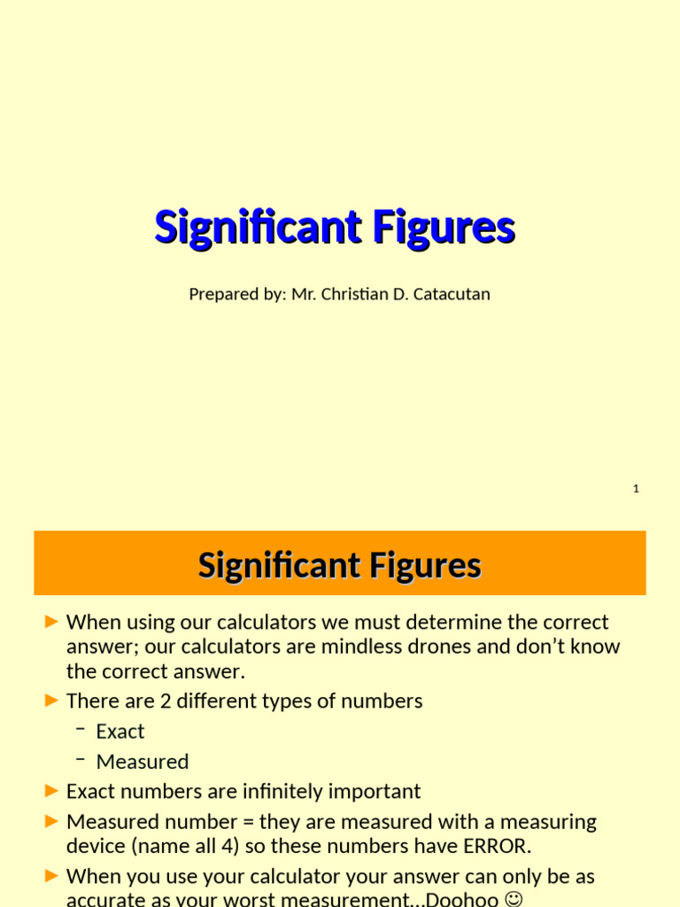 Signifant Figure Part 1 (1) | PDF | Significant Figures | Mathematics