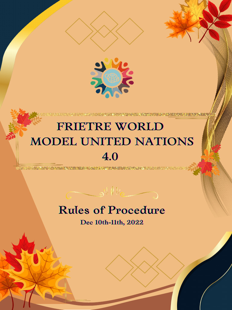 ROP FRIWMUN 4.0 | PDF | Committee | Group Decision Making