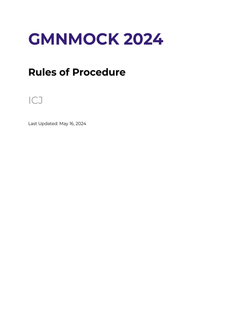 ICJ Guide - Rules of Procedure | PDF | Witness | Judgment (Law)