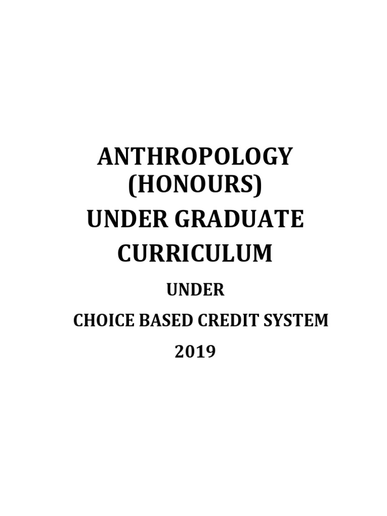 Anthropology Honours Curriculum 2019 | PDF | Homo | Heredity