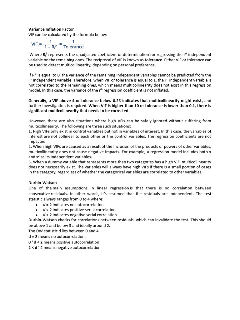 Regression Notes | PDF | Multicollinearity | Regression Analysis