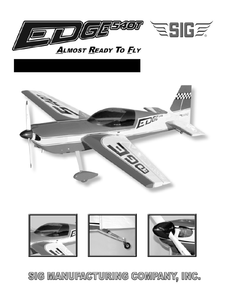 SIG Edge 540T ARF SIGRC100ARF | PDF | Manufactured Goods