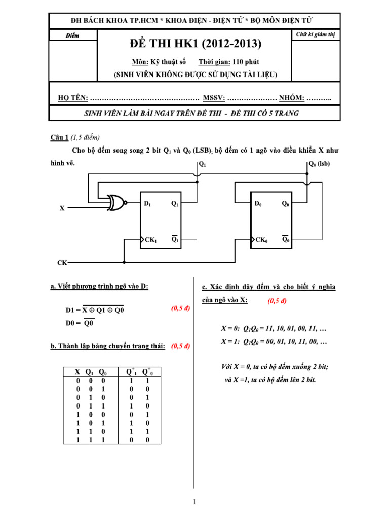 Tailieuxanh Da Thi Kts CQ hk1 12 13 Kts Dap An de Thi CQ hk1 2012 2013 4177 | PDF
