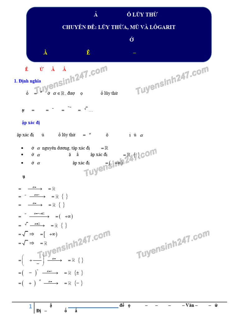 3 Ham So Luy Thua | PDF