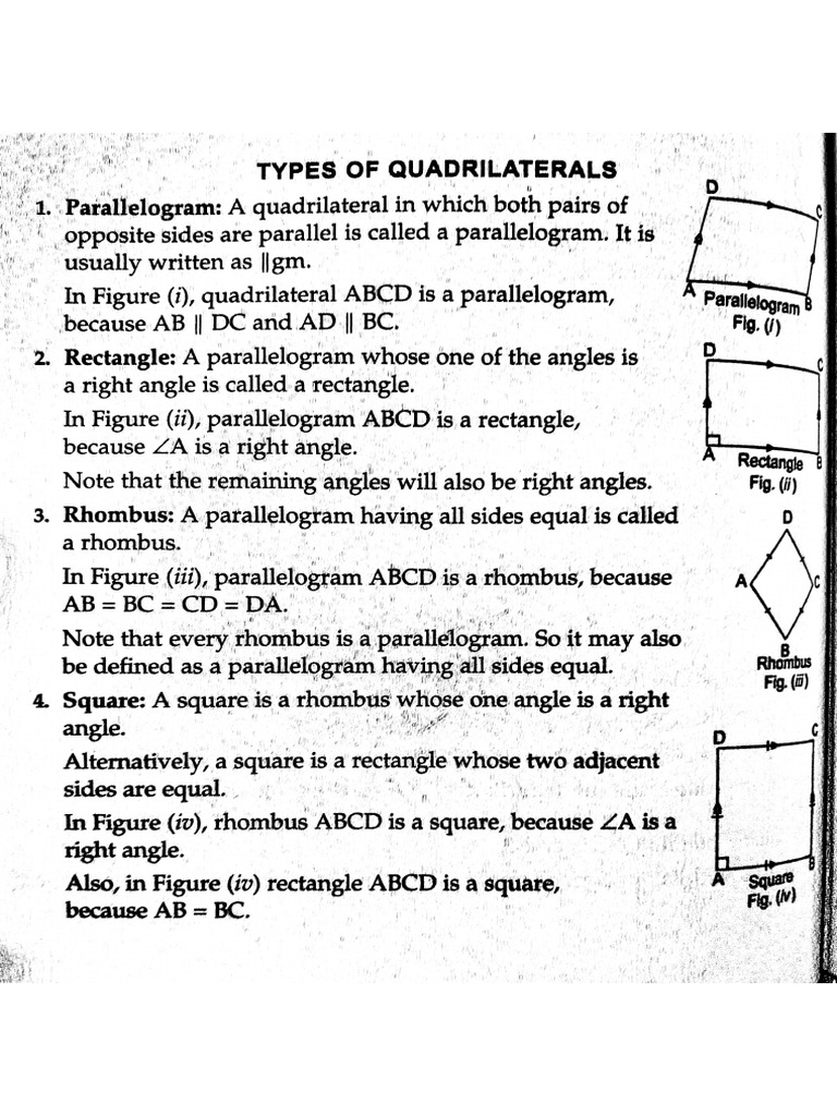 Quadrilaterals- Practice worksheet-1 | PDF