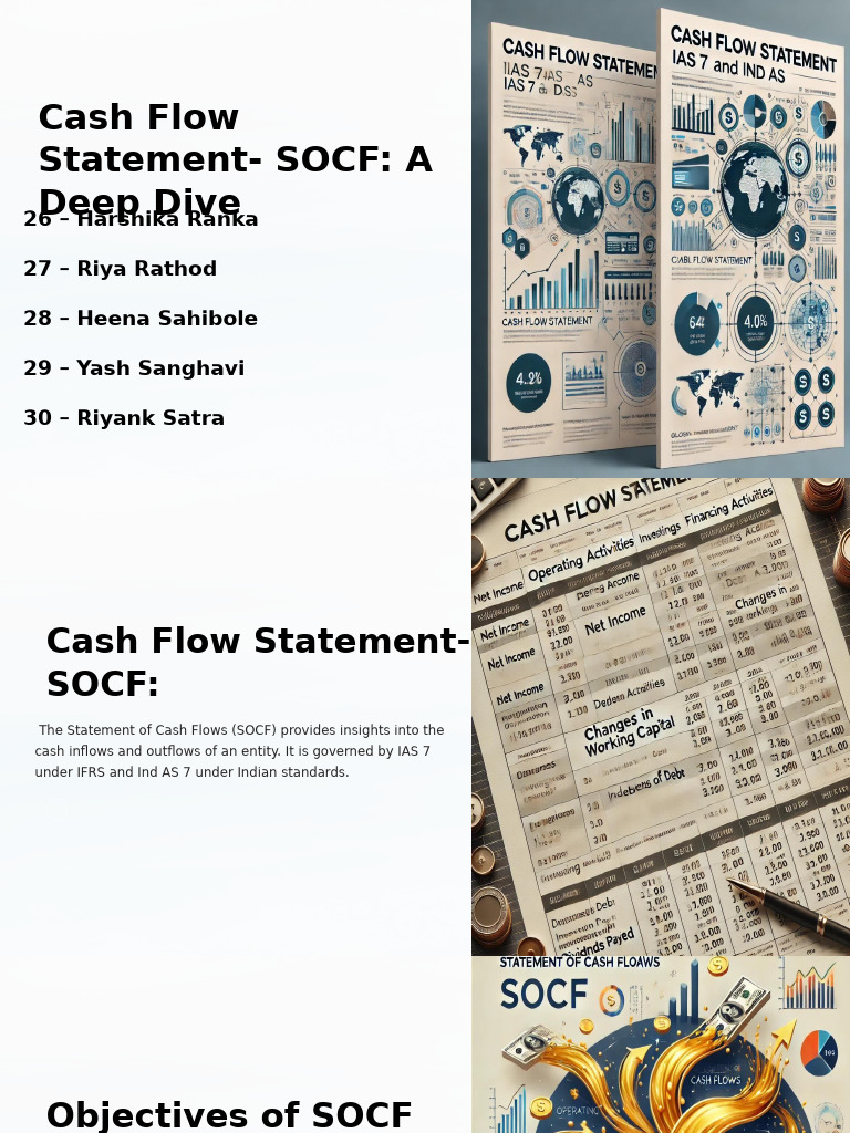 Group 6 - Roll No 26 30 Cash Flow Statement SOCF A Deep Dive | PDF ...