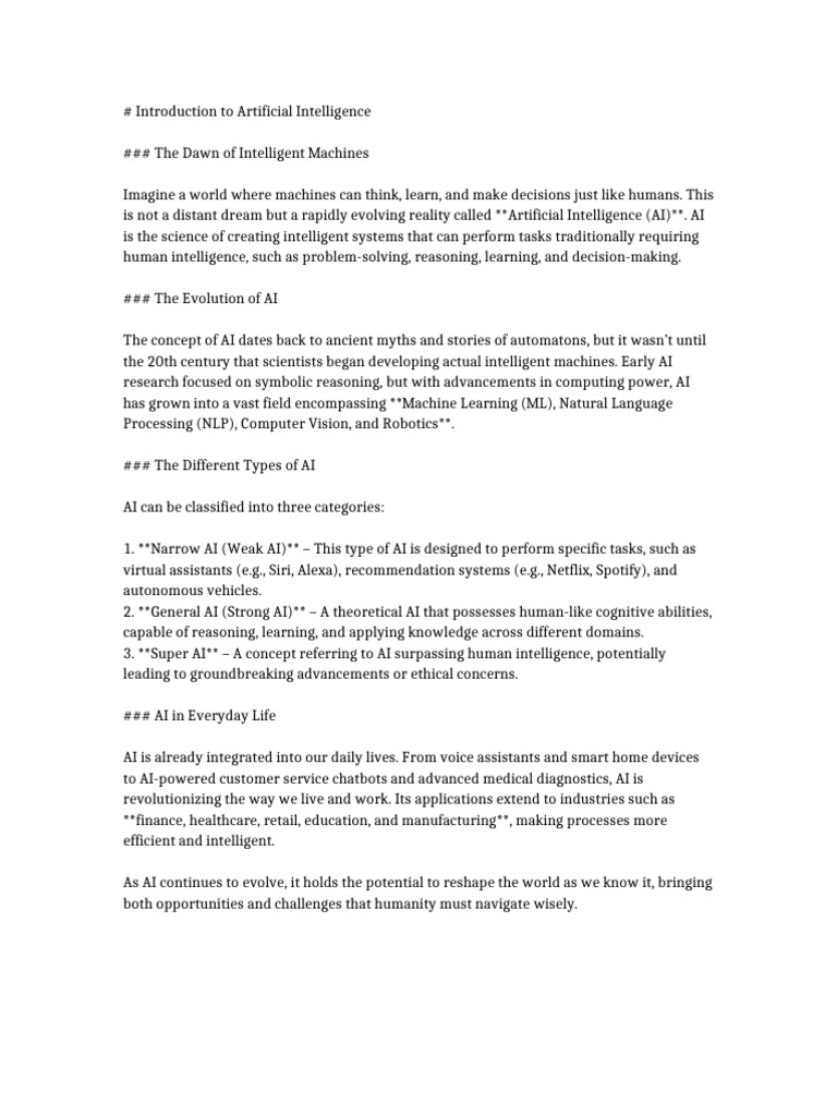 Introduction To Artificial Intelligence Updated | PDF